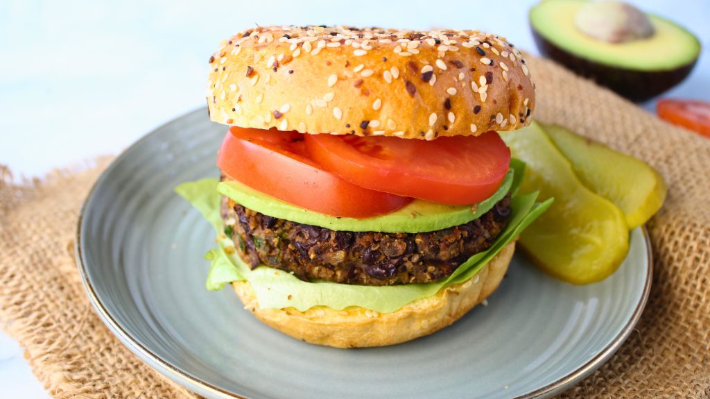 Baked Black Bean and Mushroom Veggie Burger - My Diabetes Care Community